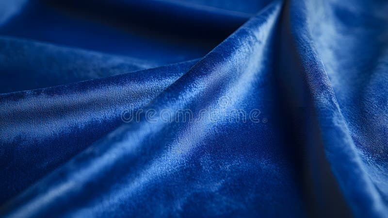Deep Blue Velvet Drape: Abstract Textured Fabric Background Stock ...