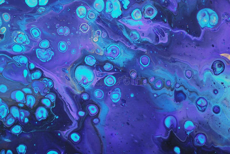 Deep Blue Violet Space Cells Stars Ocean Stock Photo - Image of dark ...