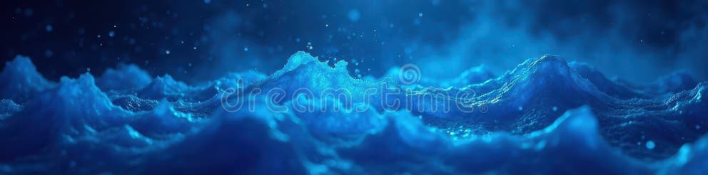 Deep Blue Wash, Multiple Light Sources Create Even Glow, Lights, Stage ...