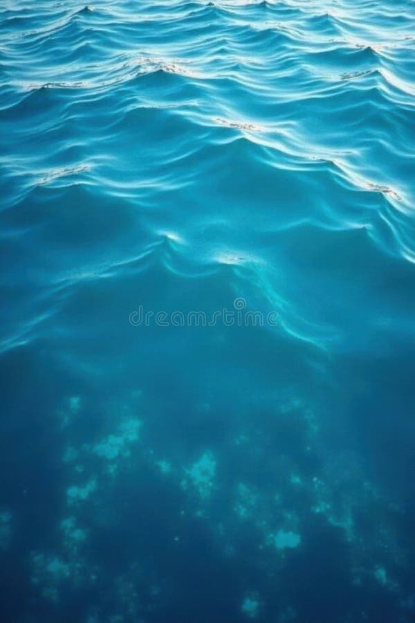 Deep Blue Water, Gentle Ripples, Textured Surface, Deep Blue ...