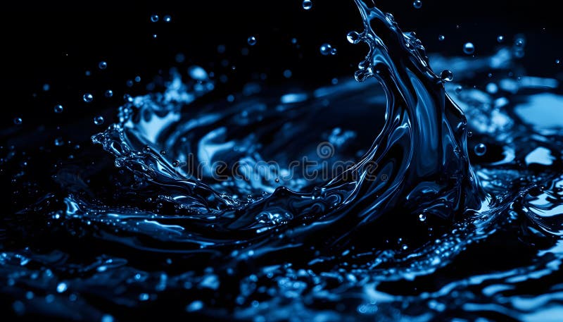 Deep Blue Water Splash: a Dramatic, Abstract Close-Up Stock Photo ...
