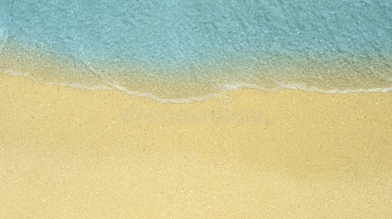 Deep Blue Water, Waves and Sandy Beach. Beautiful Coastline with Copy ...