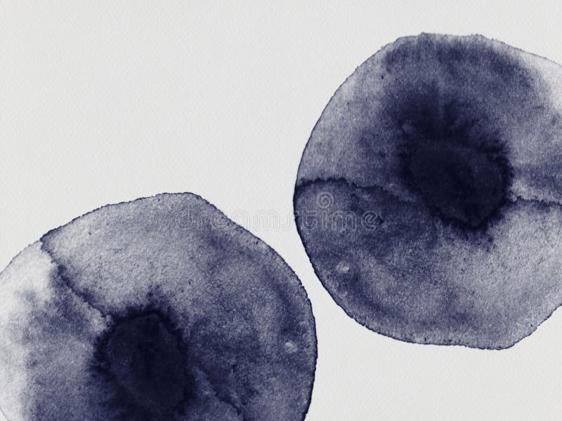 Deep Blue Watercolor Abstract Circles Pattern Design Background ...