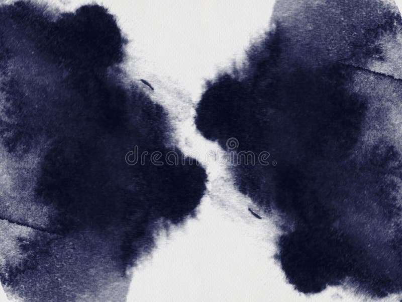 Deep Blue Watercolor Abstract Circles Pattern Design Background ...