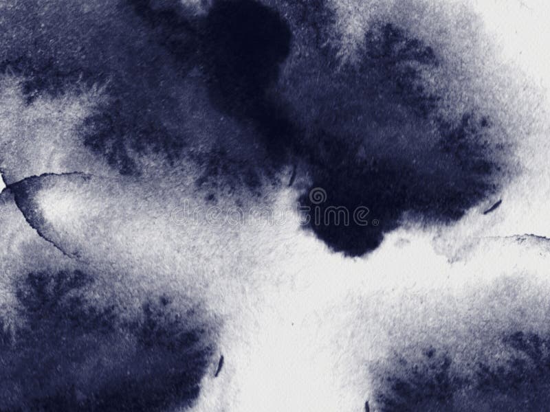 Deep Blue Watercolor Abstract Circles Pattern Design Background ...