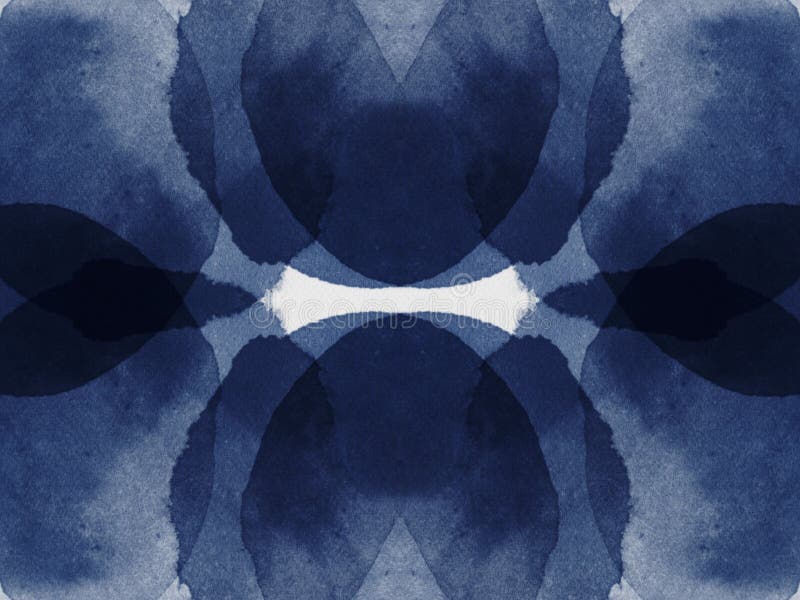Deep Blue Watercolor Abstract Circles Pattern Design Background ...