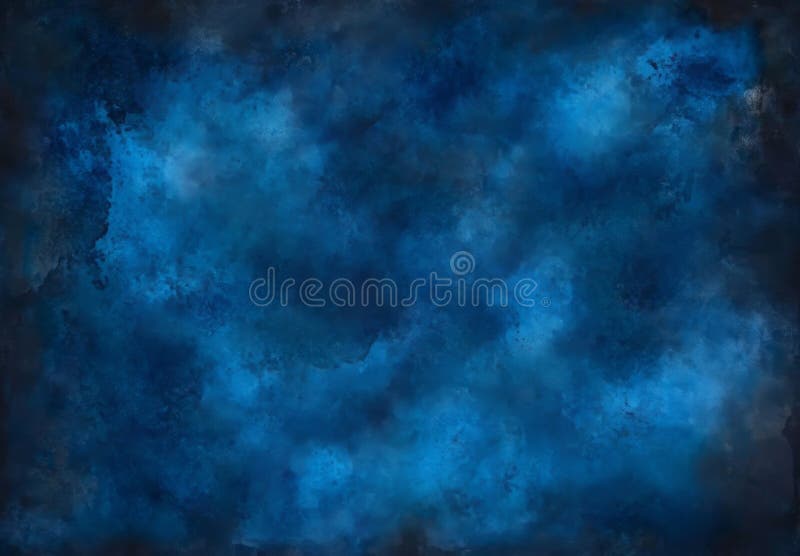 Deep Blue Watercolor Background Texture. Abstract Dark Ink Blue ...