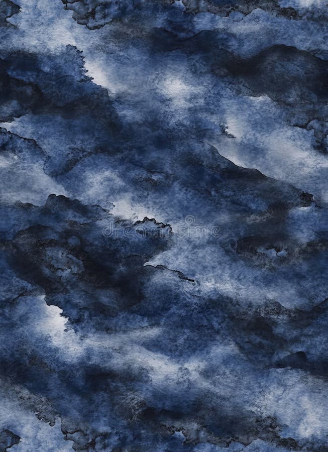 A Deep Blue Watercolor Base for Designs, Illustrations, Layouts, and ...