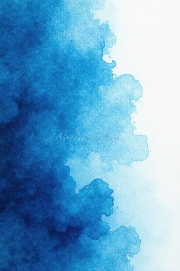 Deep Blue Watercolor Washes, Ethereal Texture, Peaceful, Art Stock ...