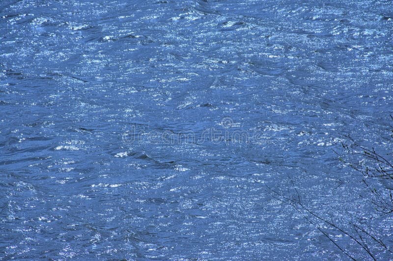Deep Blue Wavy Water Surface Stock Photo - Image of light, background ...