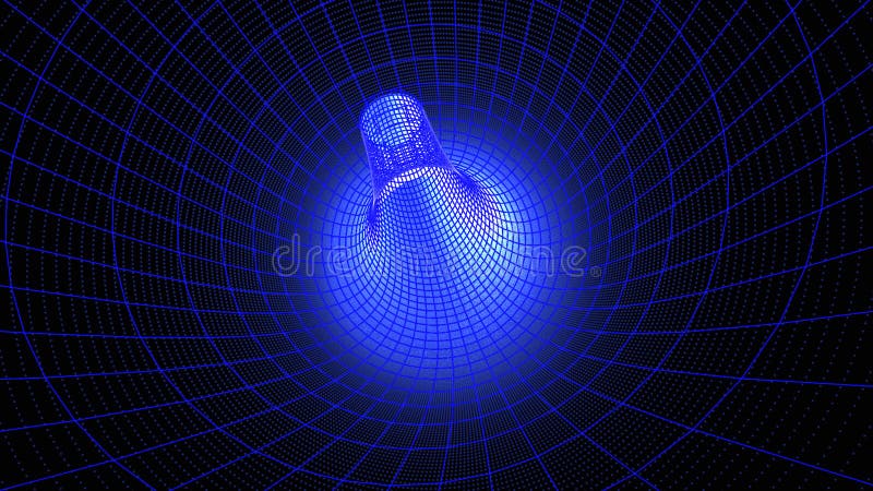 Deep Blue Wireframe 3D Depiction of an Abstract Net Visual Background ...