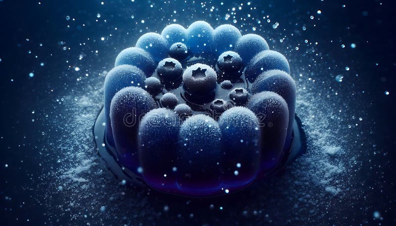 Deep Blueberry Jelly Background with Tiny Glitter Particles, Creating ...