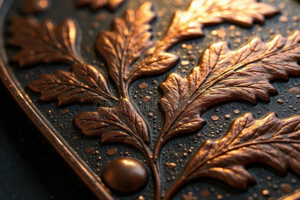 Deep Bronze Grooves, Hammered Effect, Visible Tooling Marks, Bronze ...