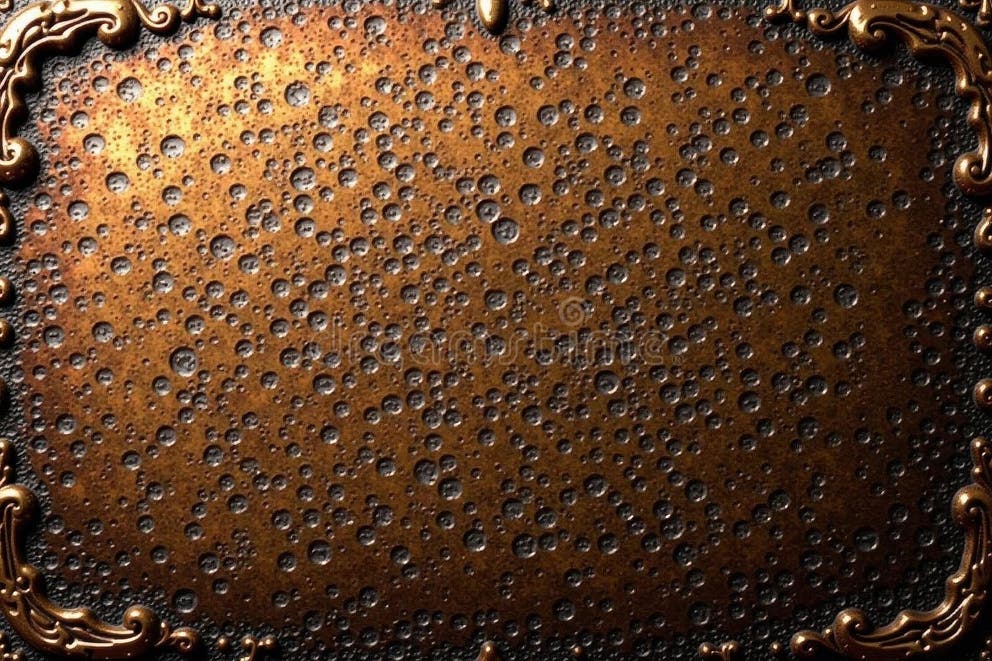 Deep Bronze Grooves, Hammered Effect, Visible Tooling Marks, Material ...