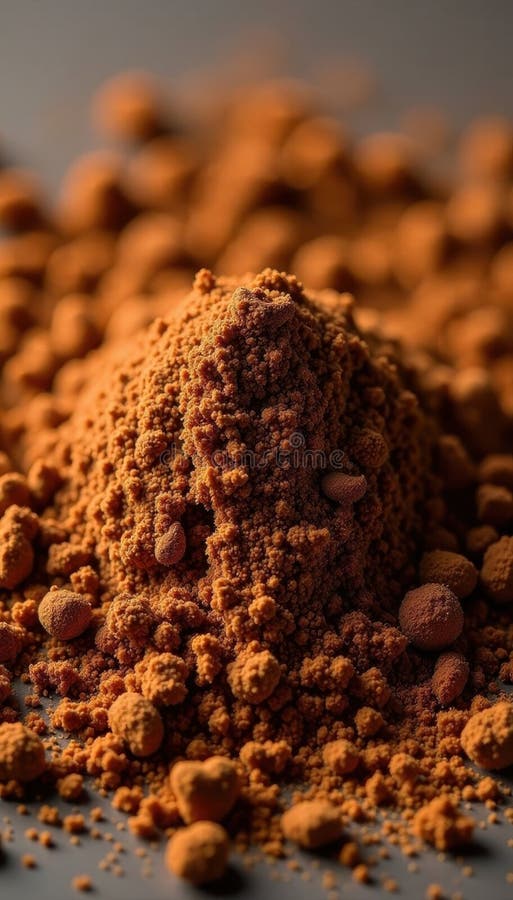 Deep Brown Onion Powder Coarse Texture Earthy Tones Coarse Powder Stock ...