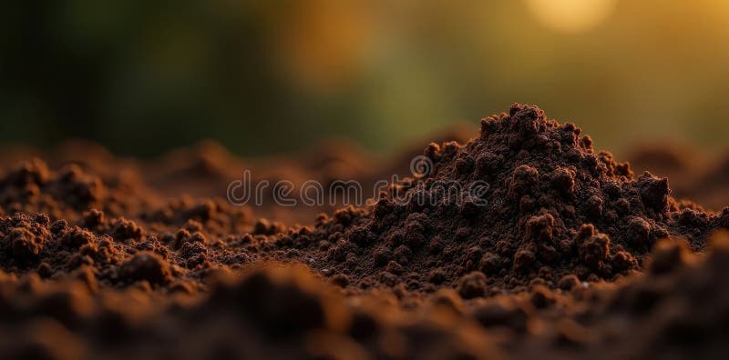 Deep Brown Soil with Fine Texture, Ample Copy Space , Rural, Ground ...