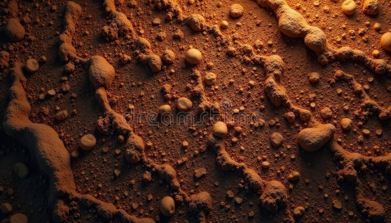 Deep Brown Soil, Rough Surface, Ample Overhead Space , Textured Earth ...