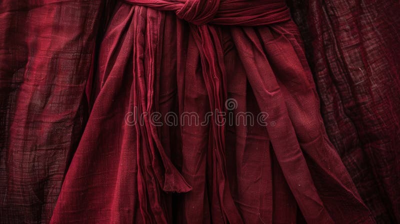A Deep Burgundy Linen Dress Colored with Madder Root a Common Dye for ...