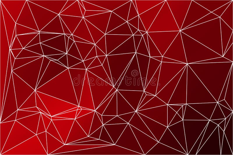 Deep Burgundy Red Geometric Background with Mesh. Stock Vector ...