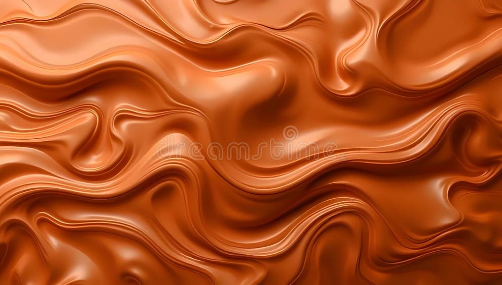 Deep Burnt Copper Liquid Surface Digital Illustration Stock ...