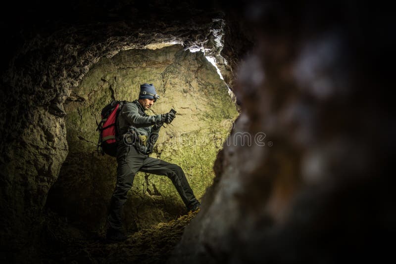 Deep in the cave stock image. Image of stalactite, national - 1051061