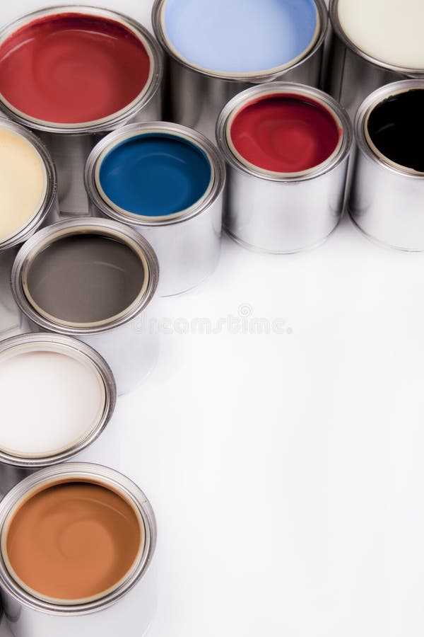 Deep colors of paint stock image. Image of white, paintbrush - 9467653