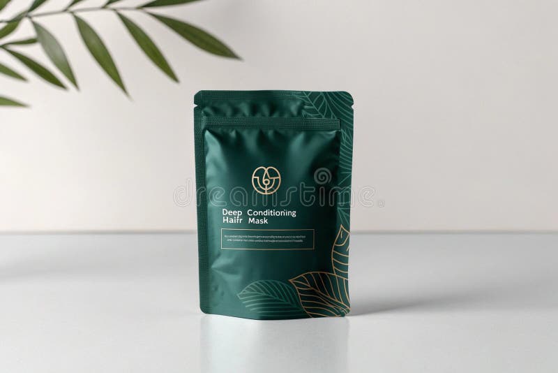 Deep Conditioning Hair Mask in Foil Packet Stock Illustration ...