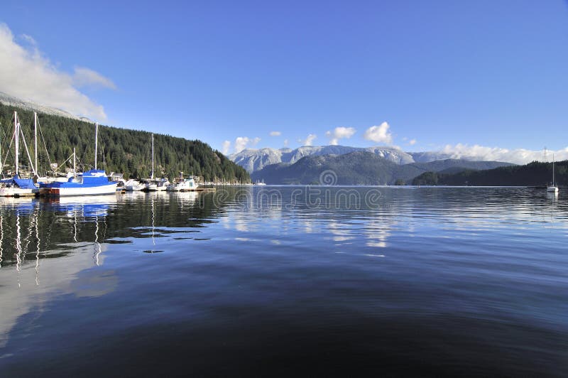Deep Cove stock photo. Image of blue, snow, inlet, beautiful - 28290596