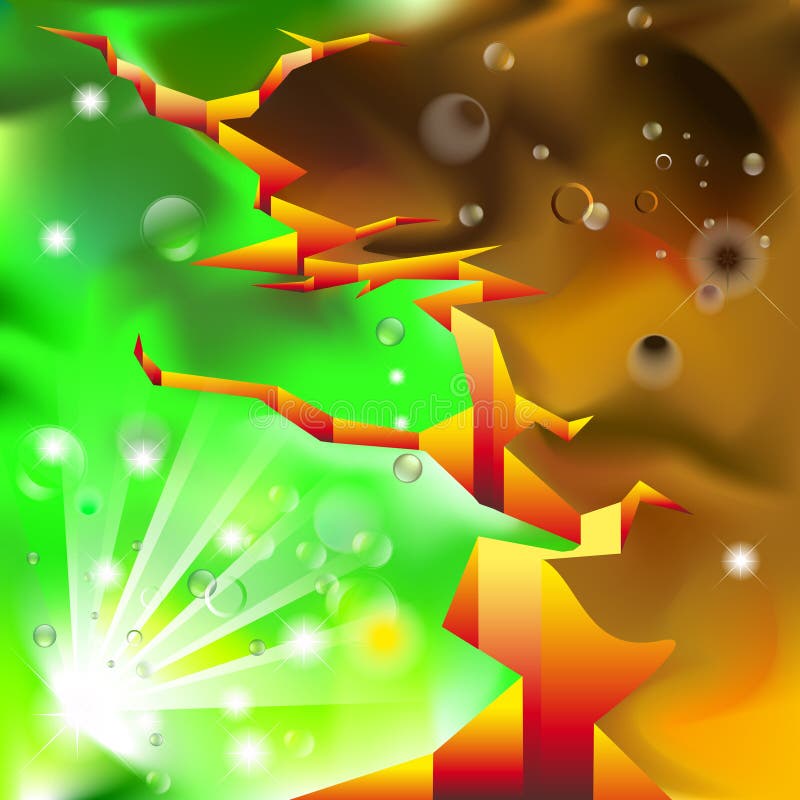 Deep Crack between Life and Death Stock Illustration - Illustration of ...