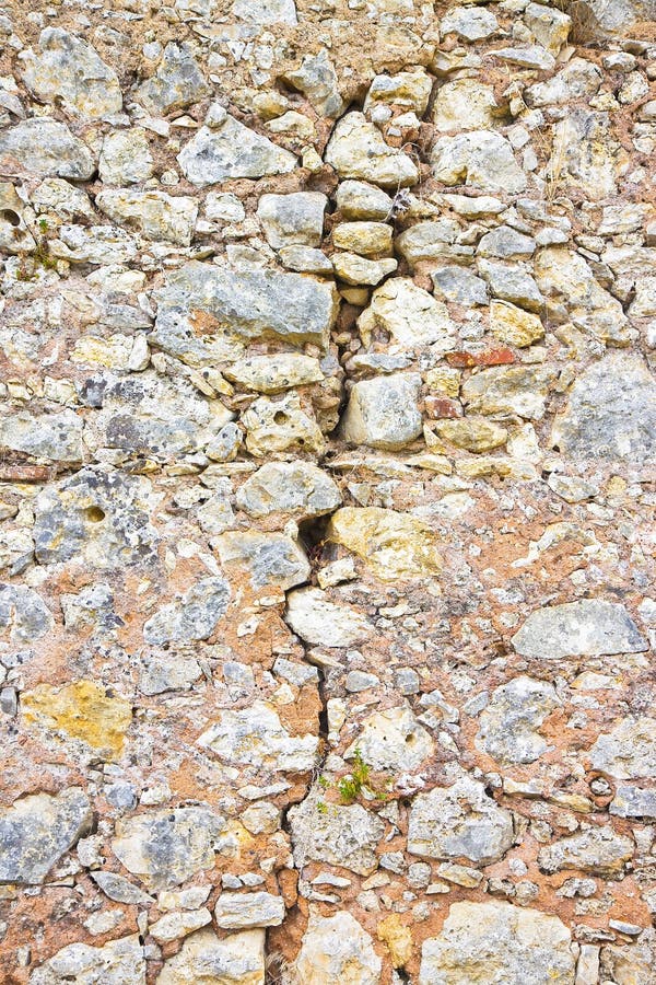 Deep Crack in Old Stone Wall - Concept Image Stock Photo - Image of ...
