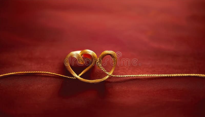 Deep Crimson Background Features a Golden Thread Connecting Two ...