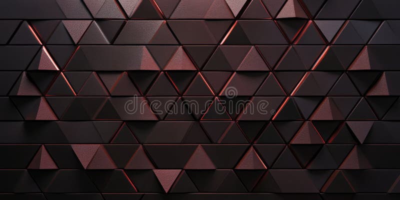 Deep Crimson Background High Tech Triangular Block Pattern Wall Texture 3d Ai Ganerated Stock ...