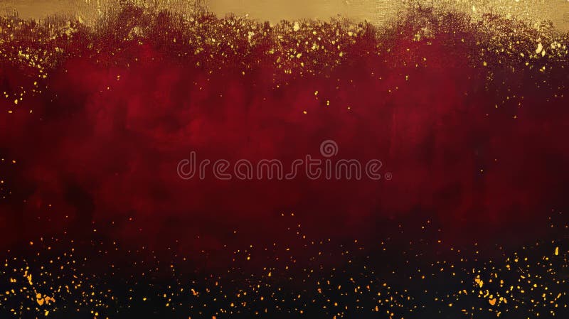 Deep Crimson, Shimmering Gold Glitter Texture. Festive Holiday ...