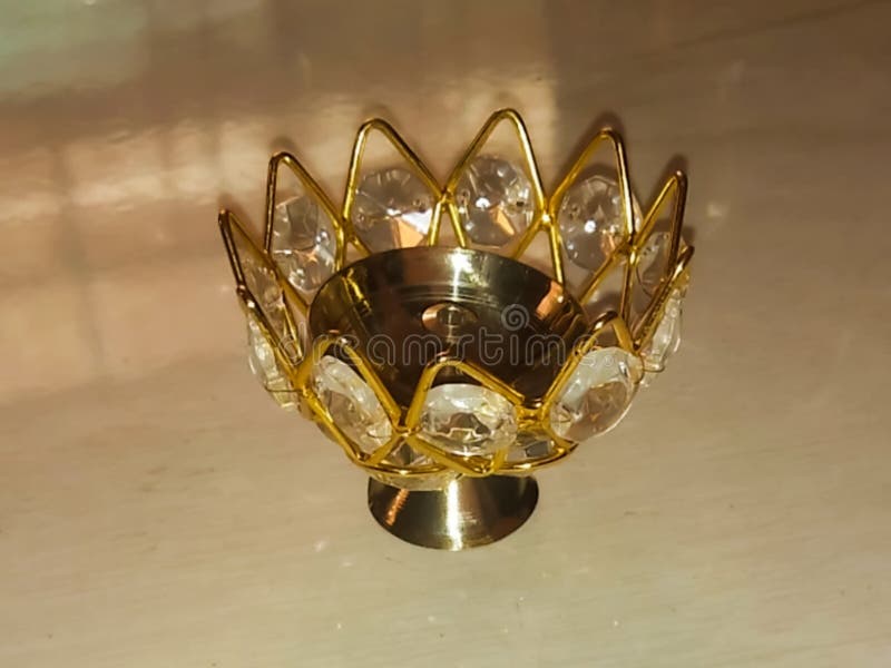 Deep Crystal Bowl and Round Diamond Design Beautiful Photo Image Stock ...