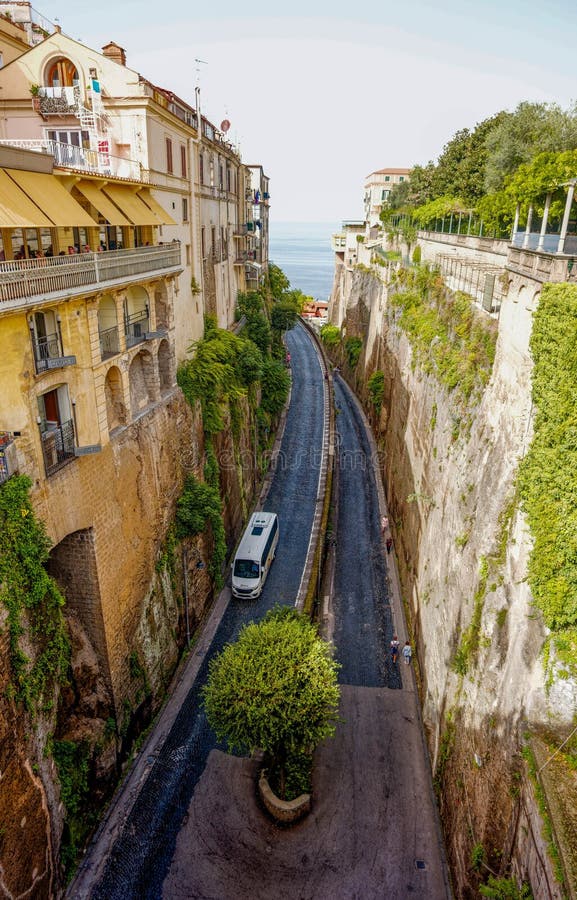 Deep Cut Road through Sorrento Italy Stock Image - Image of journey ...