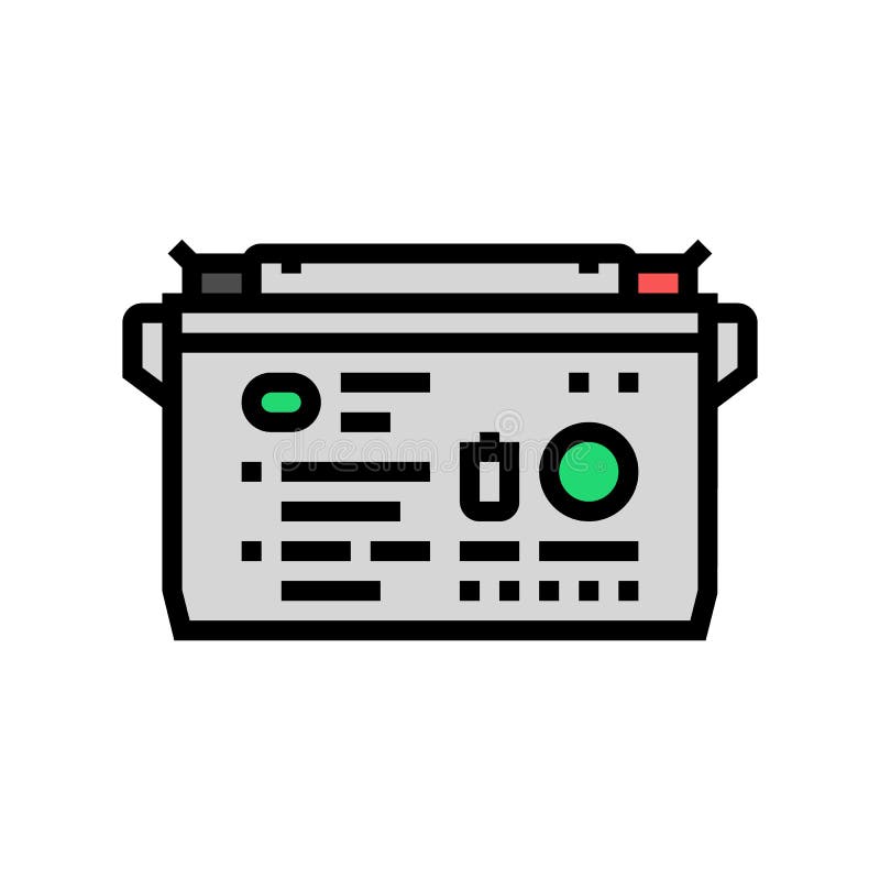 Deep Cycle Battery Color Icon Vector Illustration Stock Illustration ...
