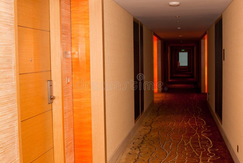 A Deep Dark Hallway stock photo. Image of tunnel, hotel - 17738294