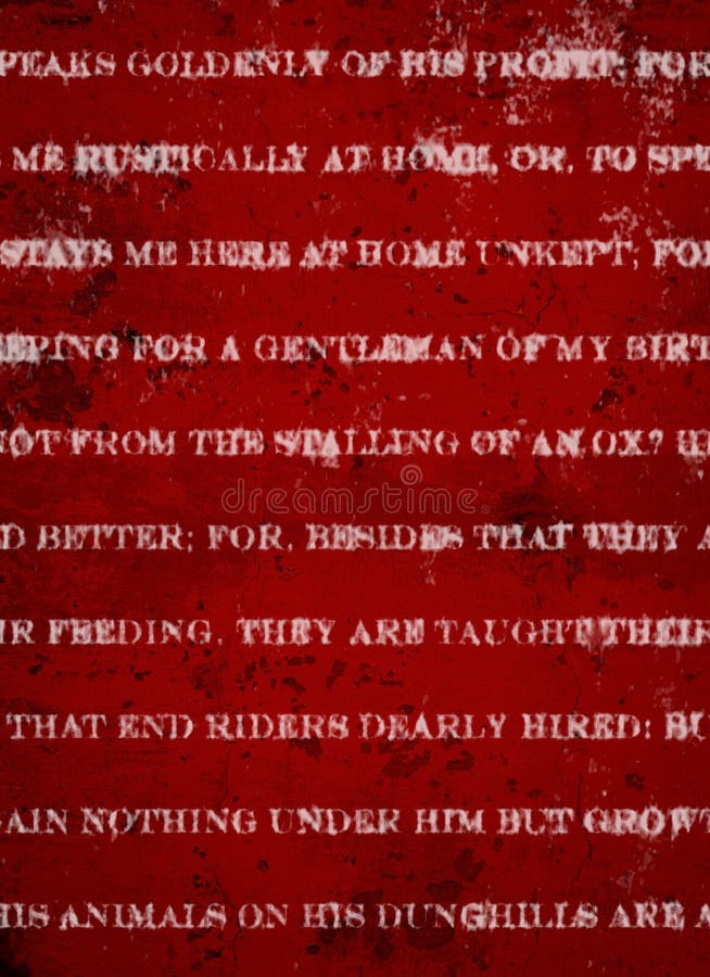 Deep Dark Red Grunge Background With White Script Writing Stock Image ...