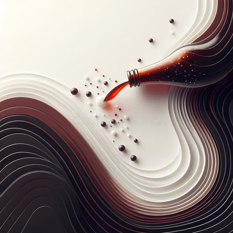 Deep Dark Wave Pour with Subtle Motion Study Stock Illustration ...