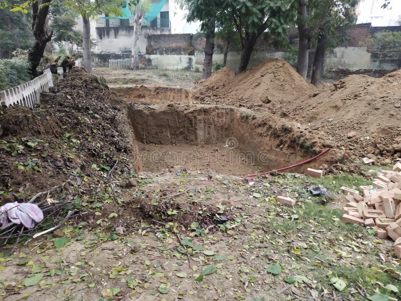 Deep dig ground stock image. Image of wooddengarbage - 167686067