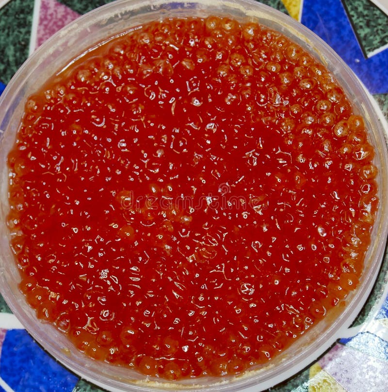 Red whale caviar stock image. Image of pink, refection - 133879897