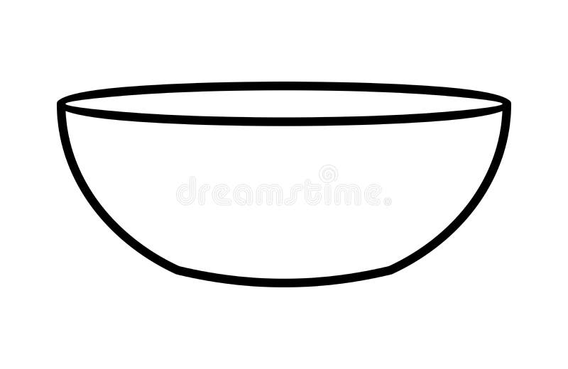 LINEAR DRAWING of a DEEP DISH on a WHITE BACKGROUND Stock Vector ...