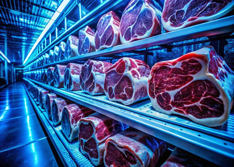 A Deep Dive into Butchered Cattle Cuts Night Photography of a Meat ...