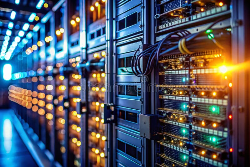 A Deep Dive into a CuttingEdge Data Center Nighttime Photography of Servers Infrastructure and ...