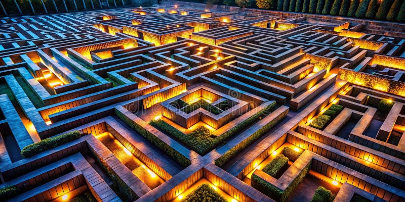 A Deep Dive into a LowLight Geometric Maze Exploring Intricate Patterns and Hidden Pathways in ...