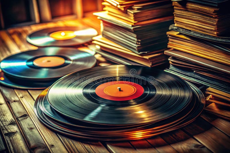 A Deep Dive into the Timeless Texture of Vintage Vinyl Records a Long Exposure Exploration of ...