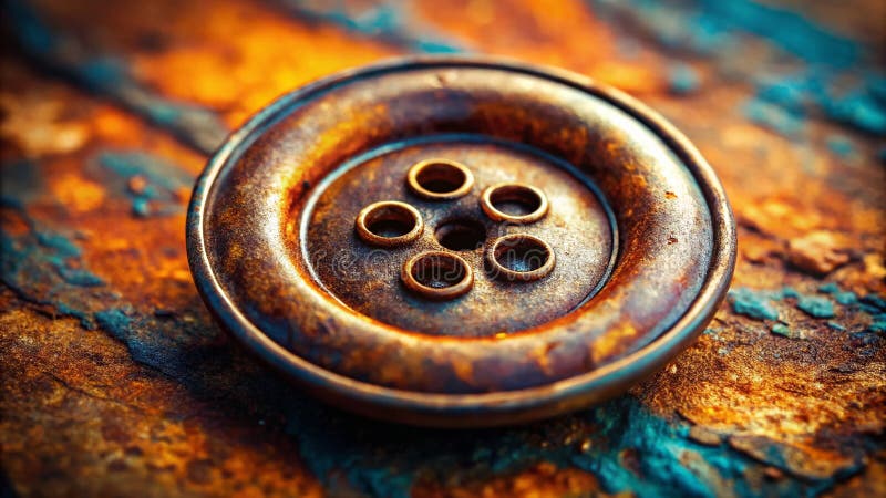 A Deep Dive into a Vintage Circular Metal Button a CloseUp Exploration ...