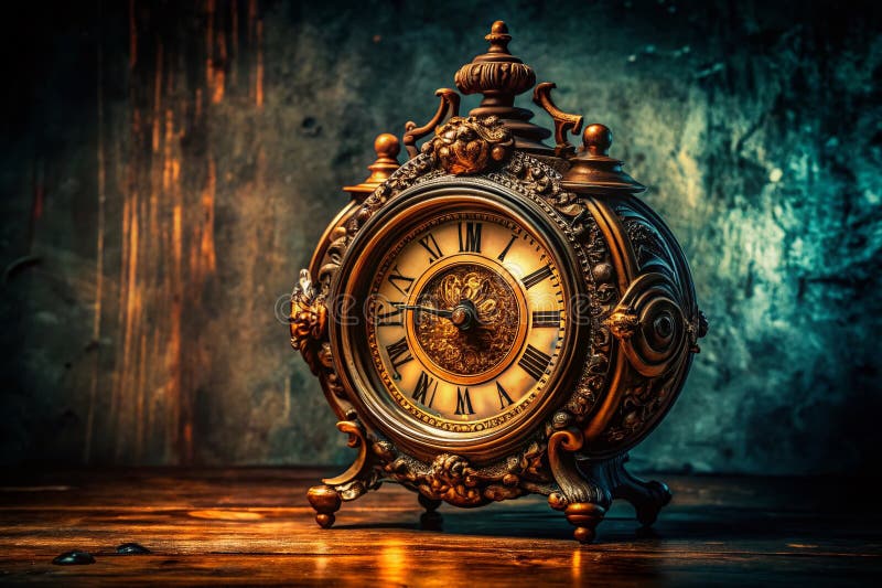 A Deep Dive into a Vintage Clock Capturing Time and Mood in Low Light ...