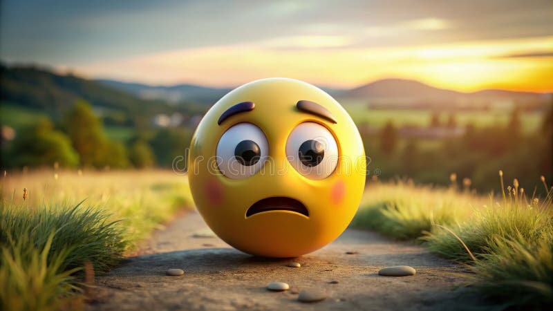 A Deep Dive into the Worried Emoji Design Emotion and Expression Stock ...