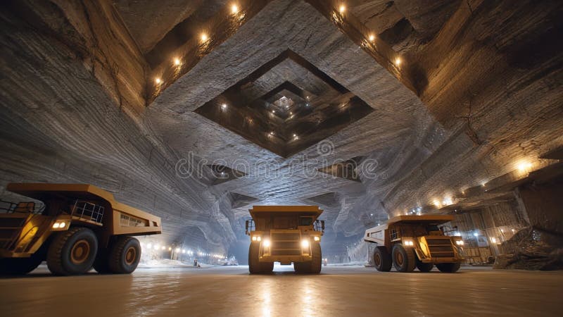 Exploring the Grandeur of an Underground Salt Mine Illuminated by ...